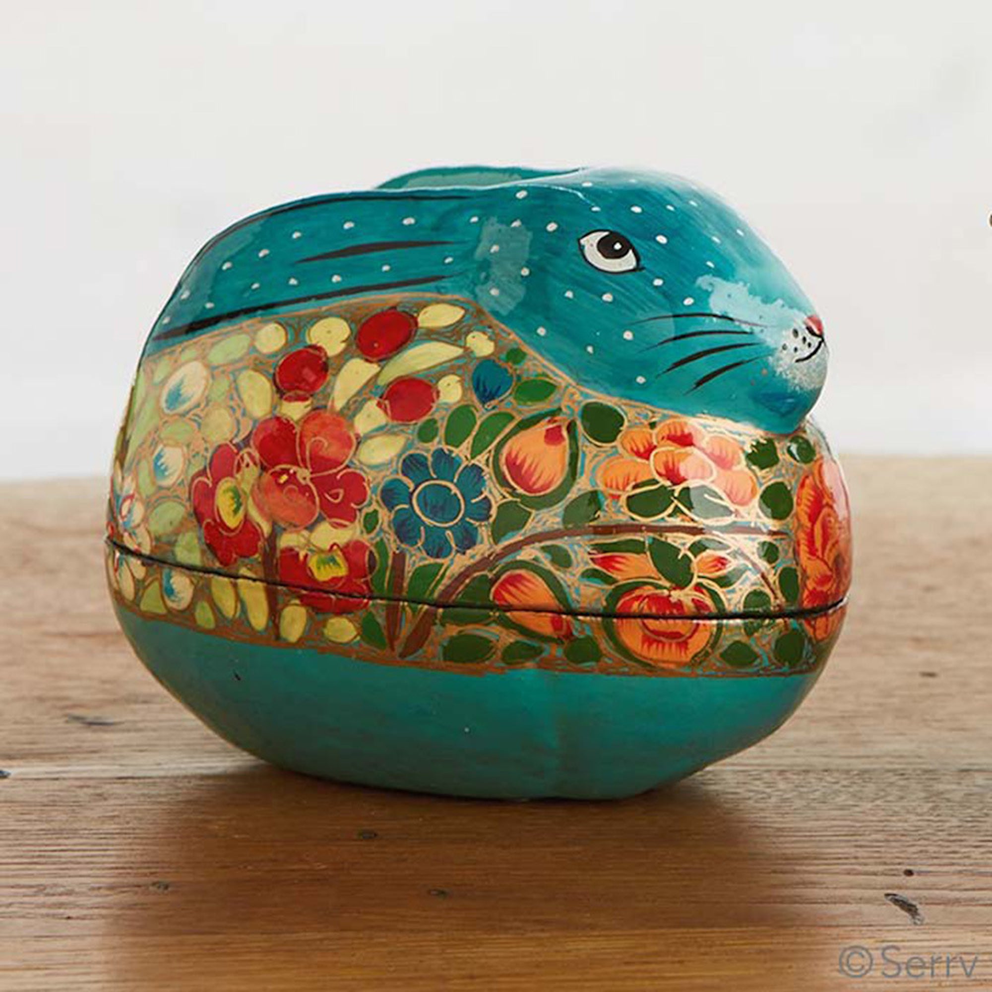 Teal Papier-mâché Bunny Box – Better World Bio
